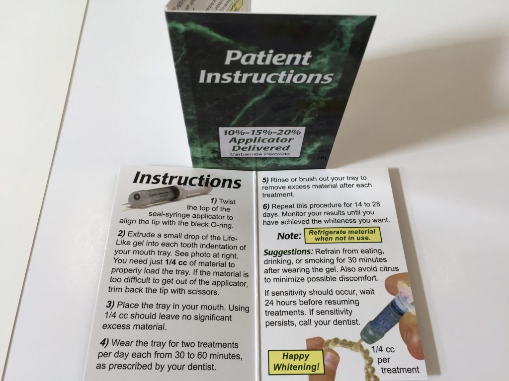 Patient Instruction Booklets (10%,15%,20%) - Life Like